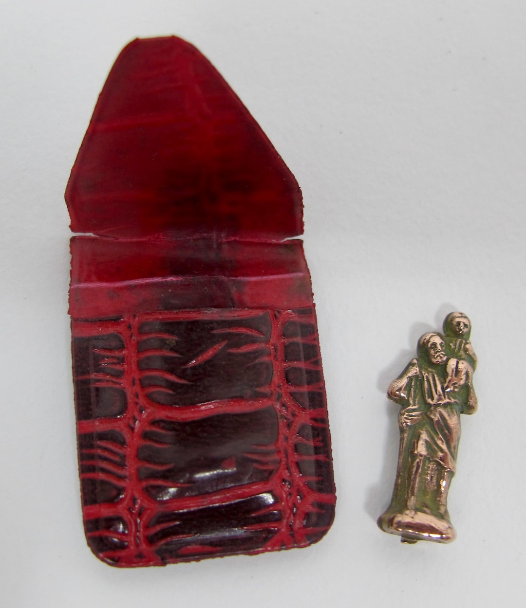 Catholic Pocket Saint Tiny St. Joseph Copper Talisman Figurine in Faux ...