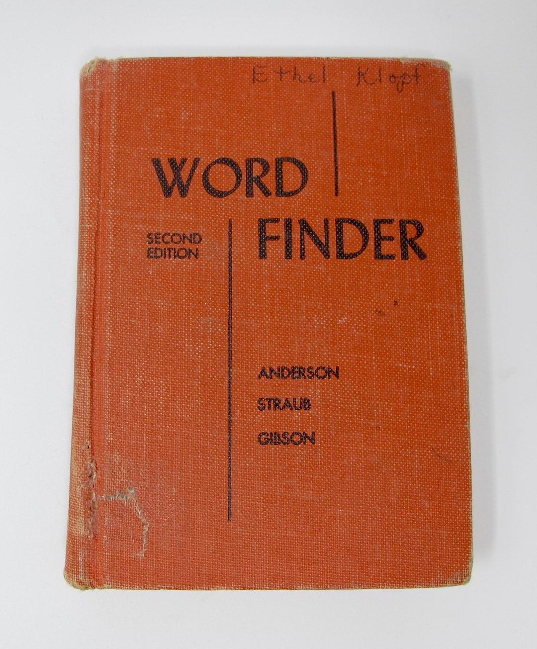 Word Finder Reference Book (second Edition, Anderson/straub/gibson ...