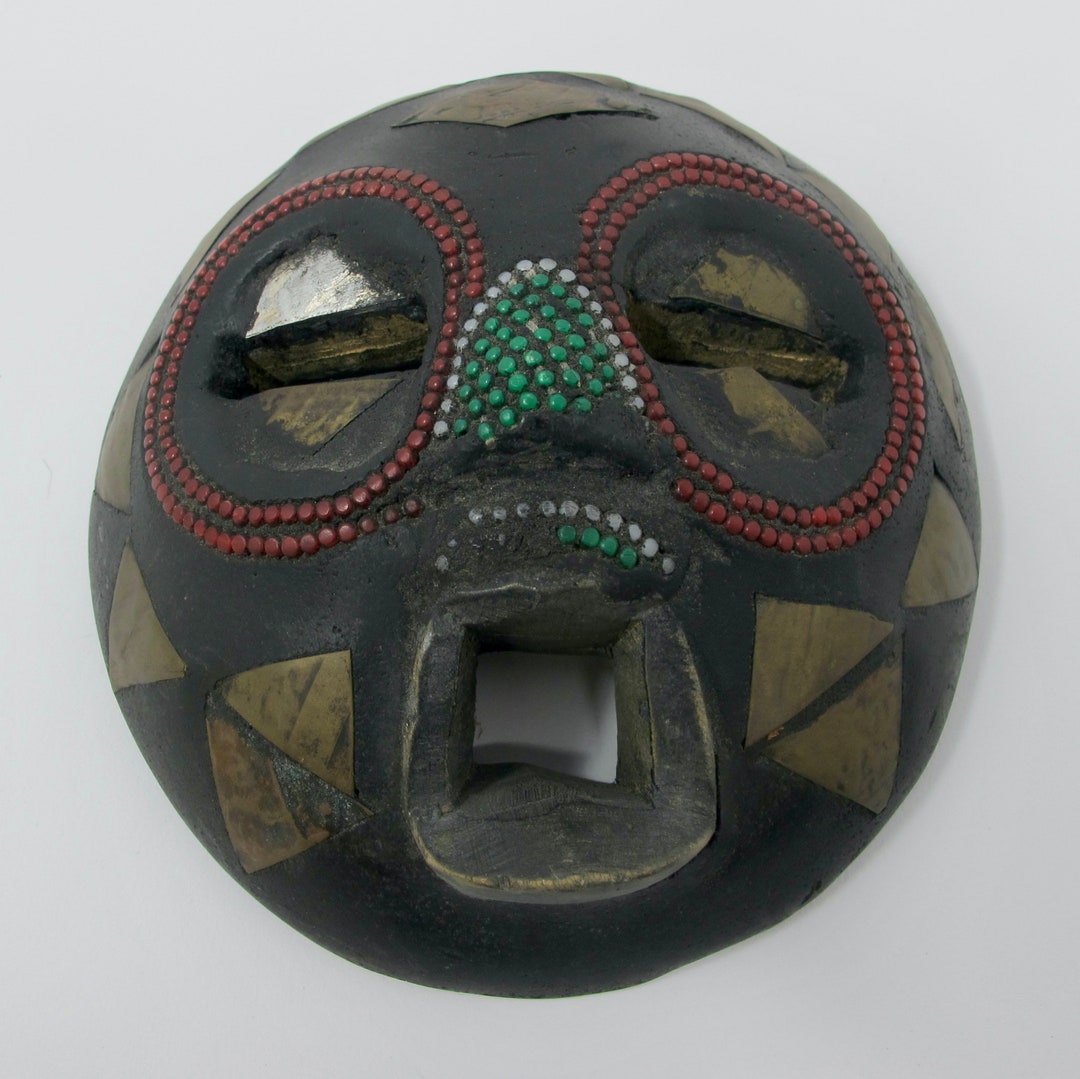 Beaded Ashanti Baluba Moon Mask From Ghana, Africa - Etsy