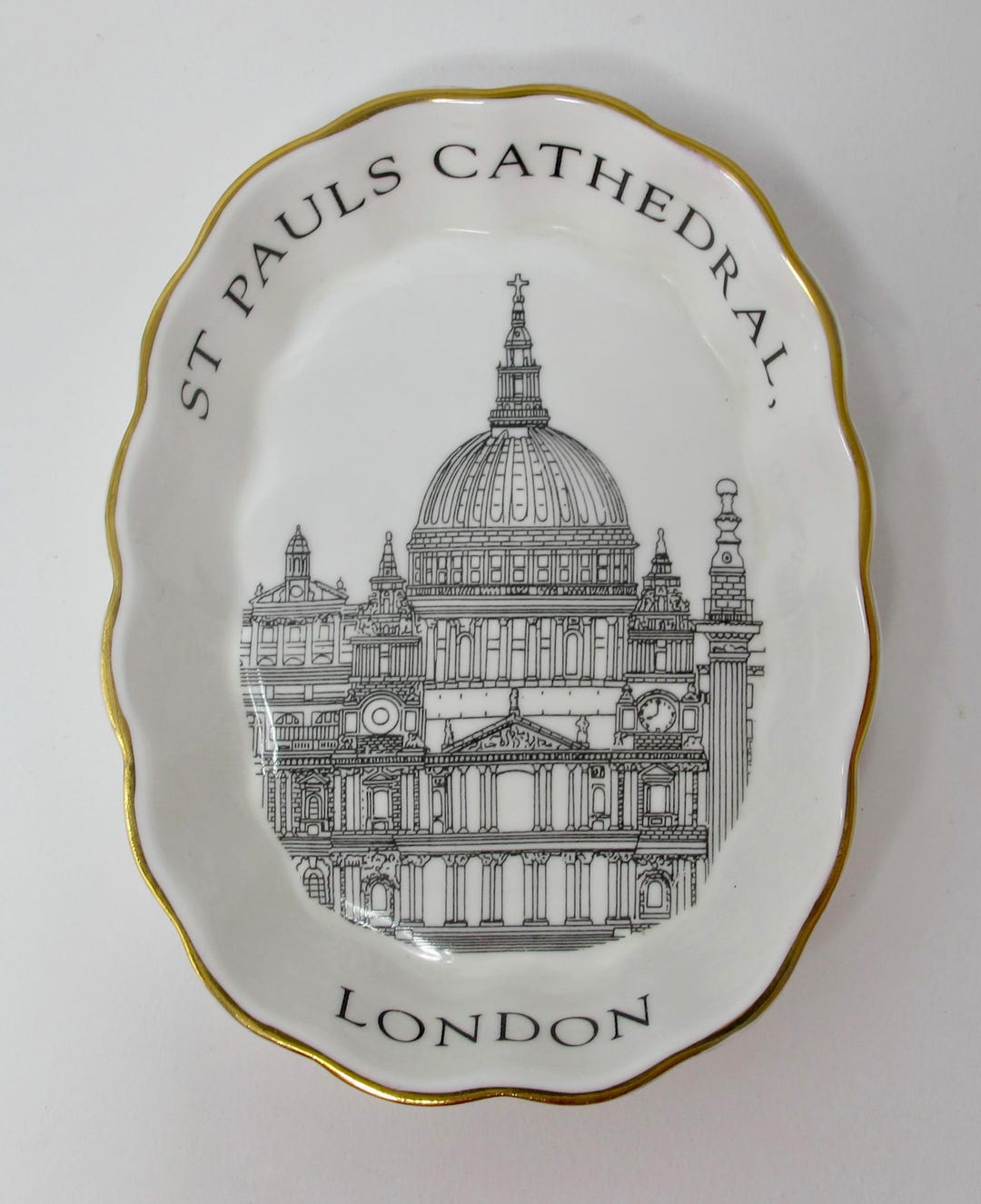 St. Paul's Cathedral London Bone China Trinket Dish by Royal Crown ...