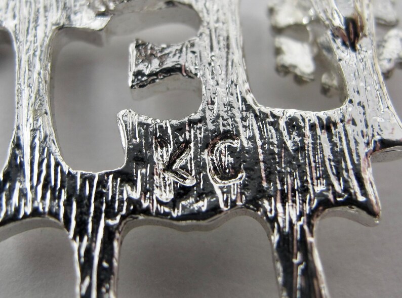 KC "let It Snow" Holiday Brooch With Glitter Rhinestone Snowflake ...