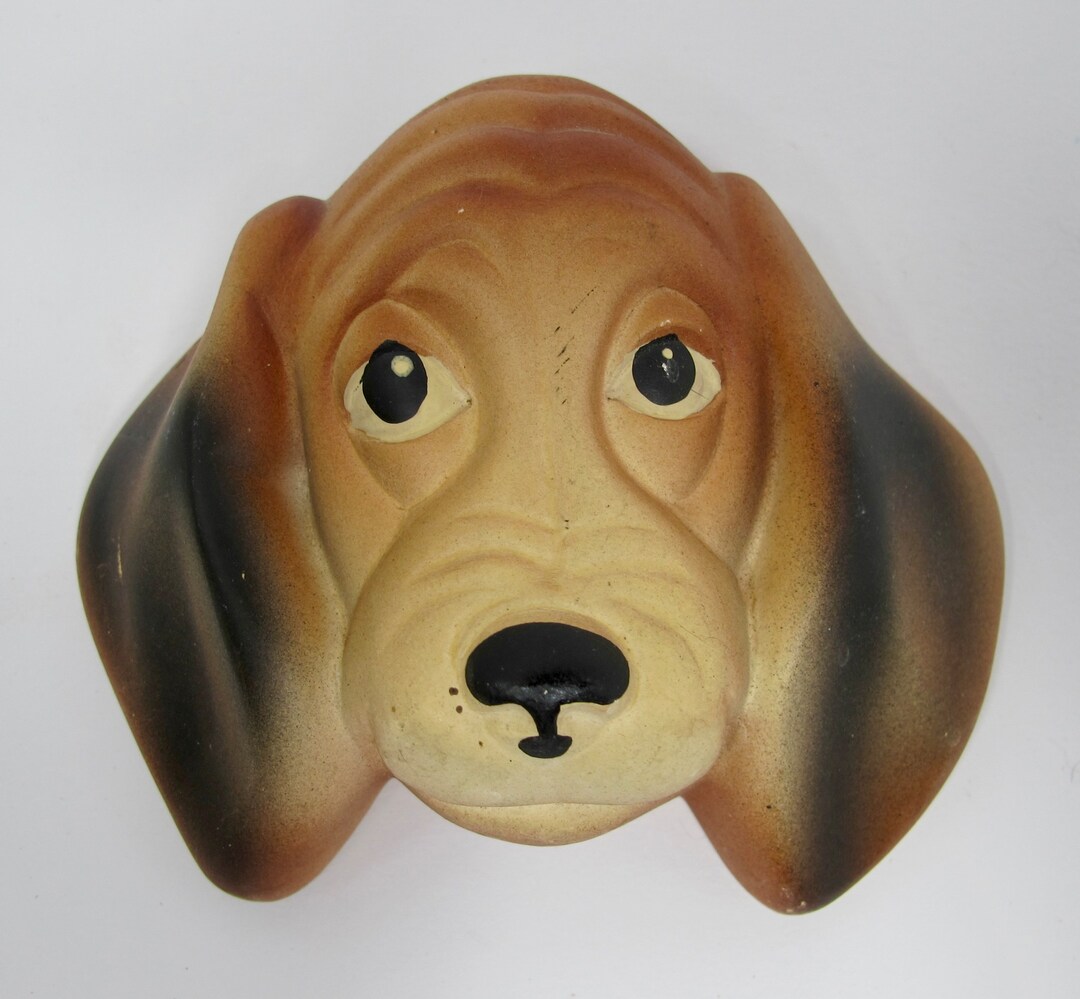 1961 Miller Studio Chalkware Hound Dog Head Plaque - Etsy