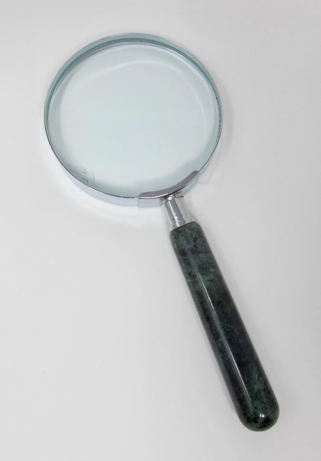 7" Magnifying Glass With Dark Green Jasper Stone Handle - Etsy