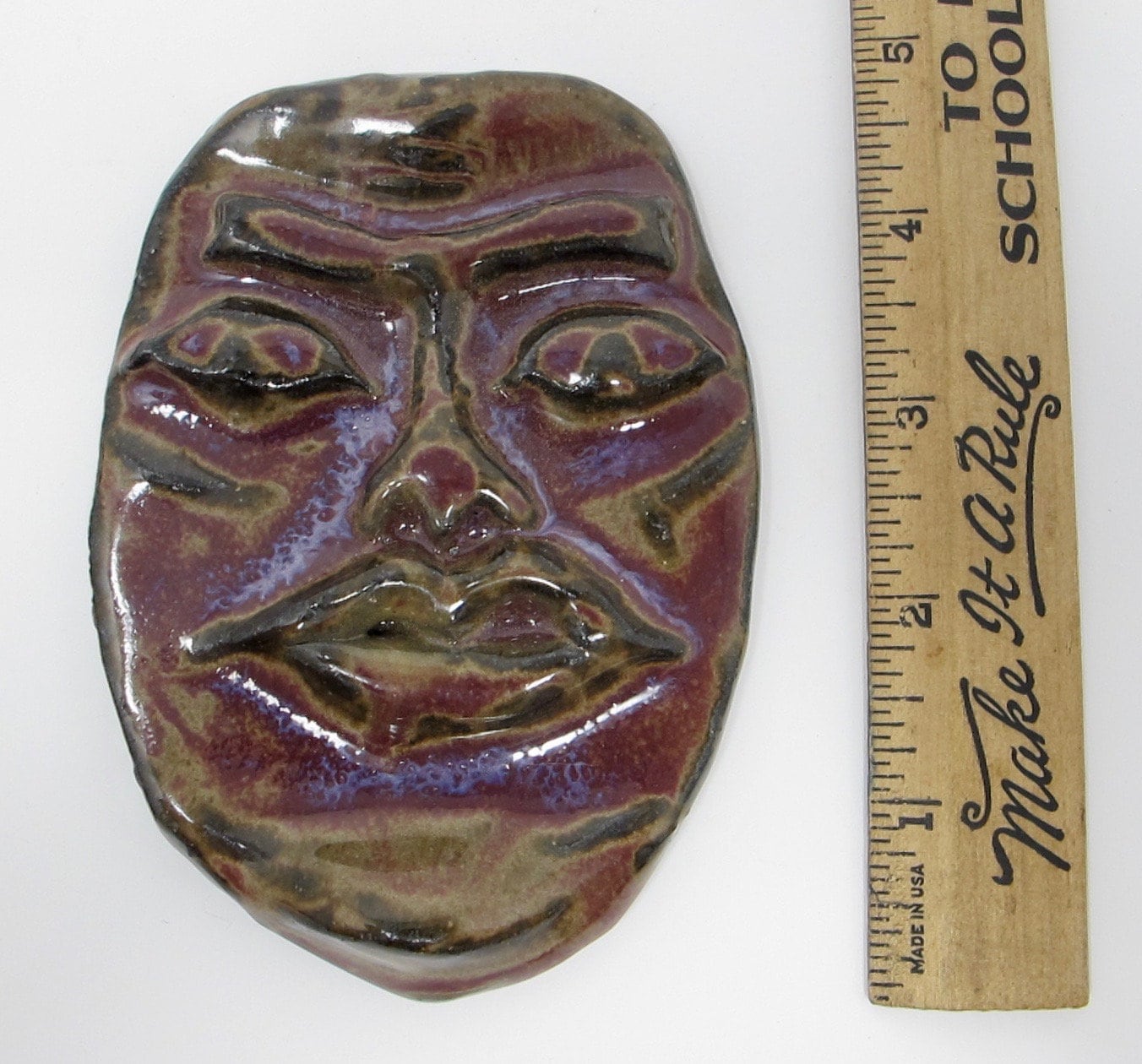 Glazed Ceramic Face by Unknown New Orleans Potter - Etsy