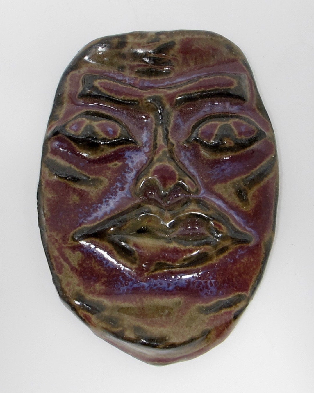 Glazed Ceramic Face by Unknown New Orleans Potter - Etsy