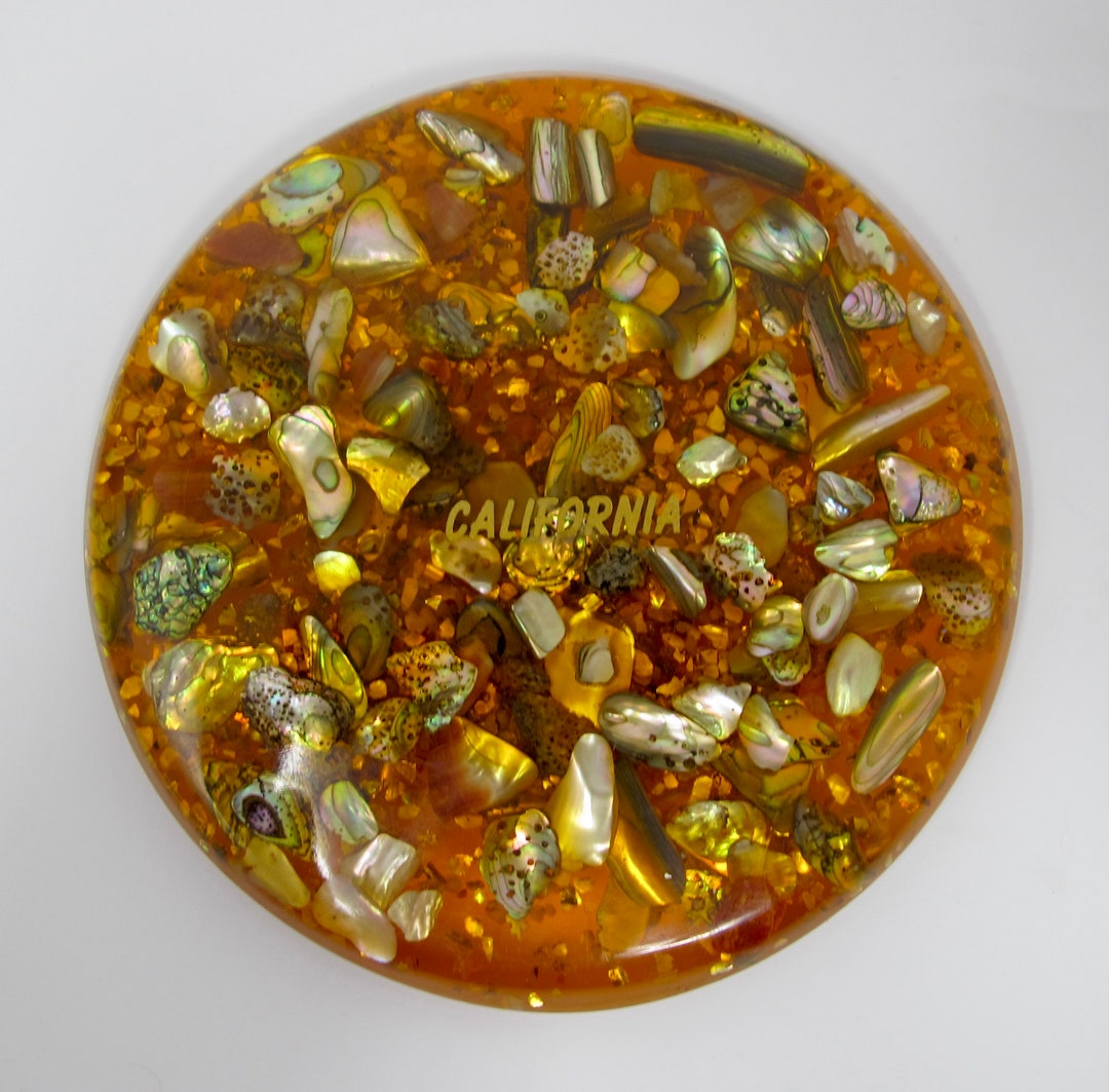 1960s California Abalone Shell Lucite Hot Plate Trivet - Etsy