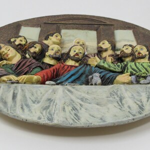 Last Supper Round Bas-relief Plaque - Etsy