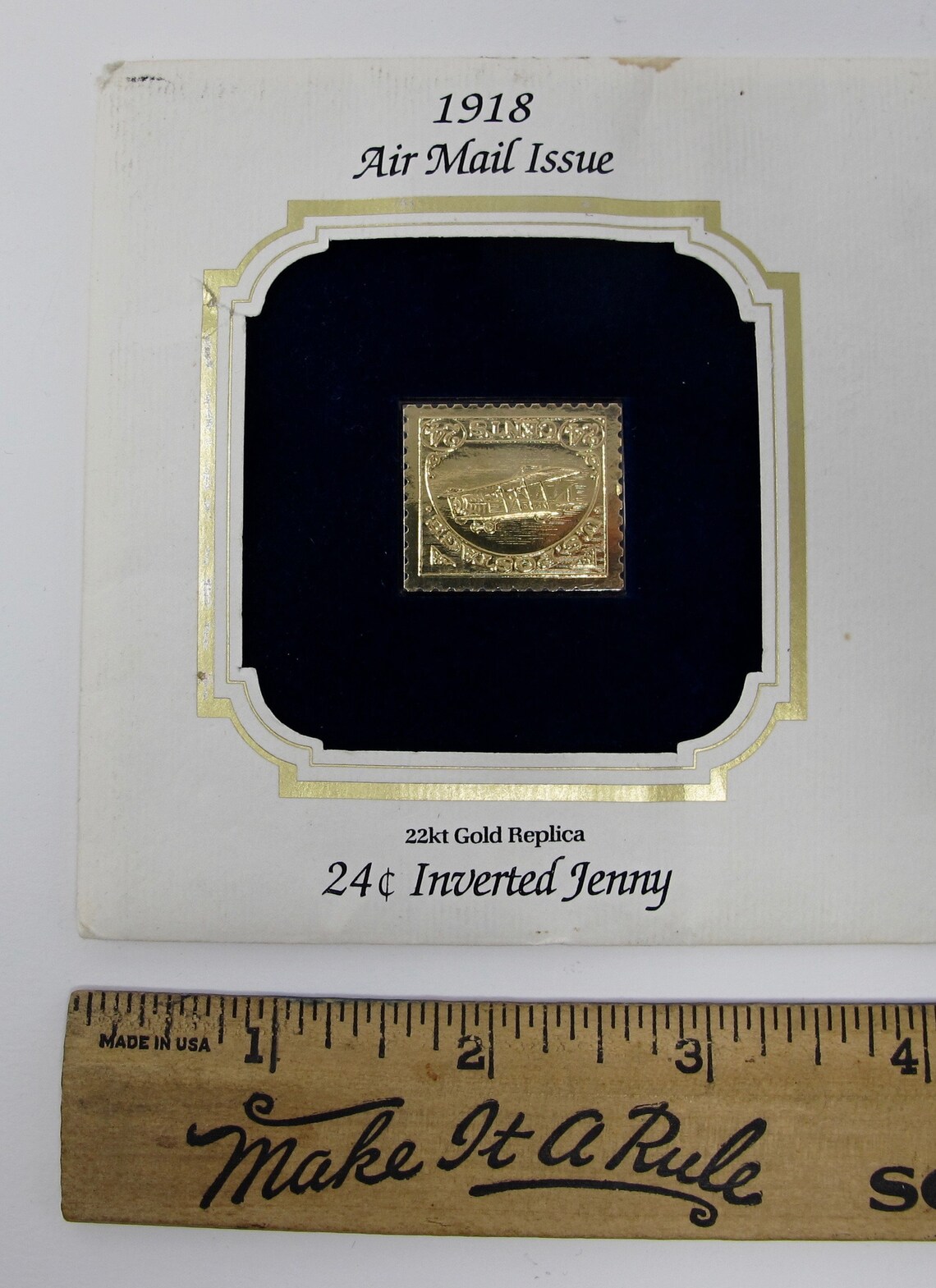 22K Gold Replica of 1918 Inverted Jenny U.S. Postage Stamp - Etsy