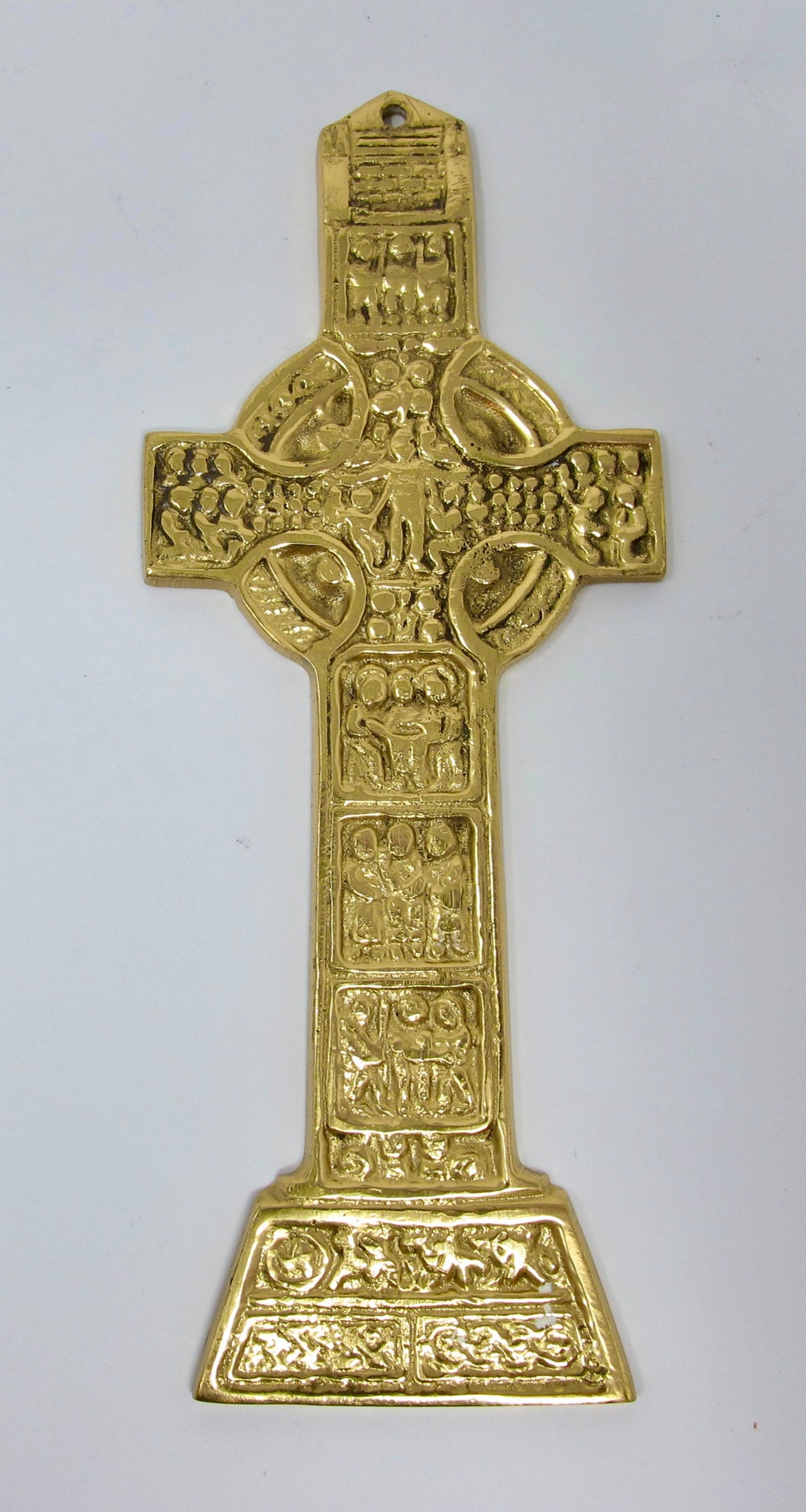 Celtic Clonmacnoise Cross of the Scriptures Brass Wall Cross - Etsy