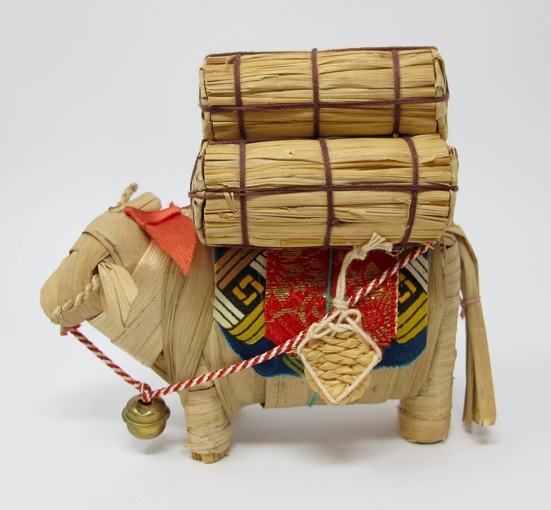 Japanese Folk Art Towada Ushi Straw Bull Carrying Emperor's Gold - Etsy