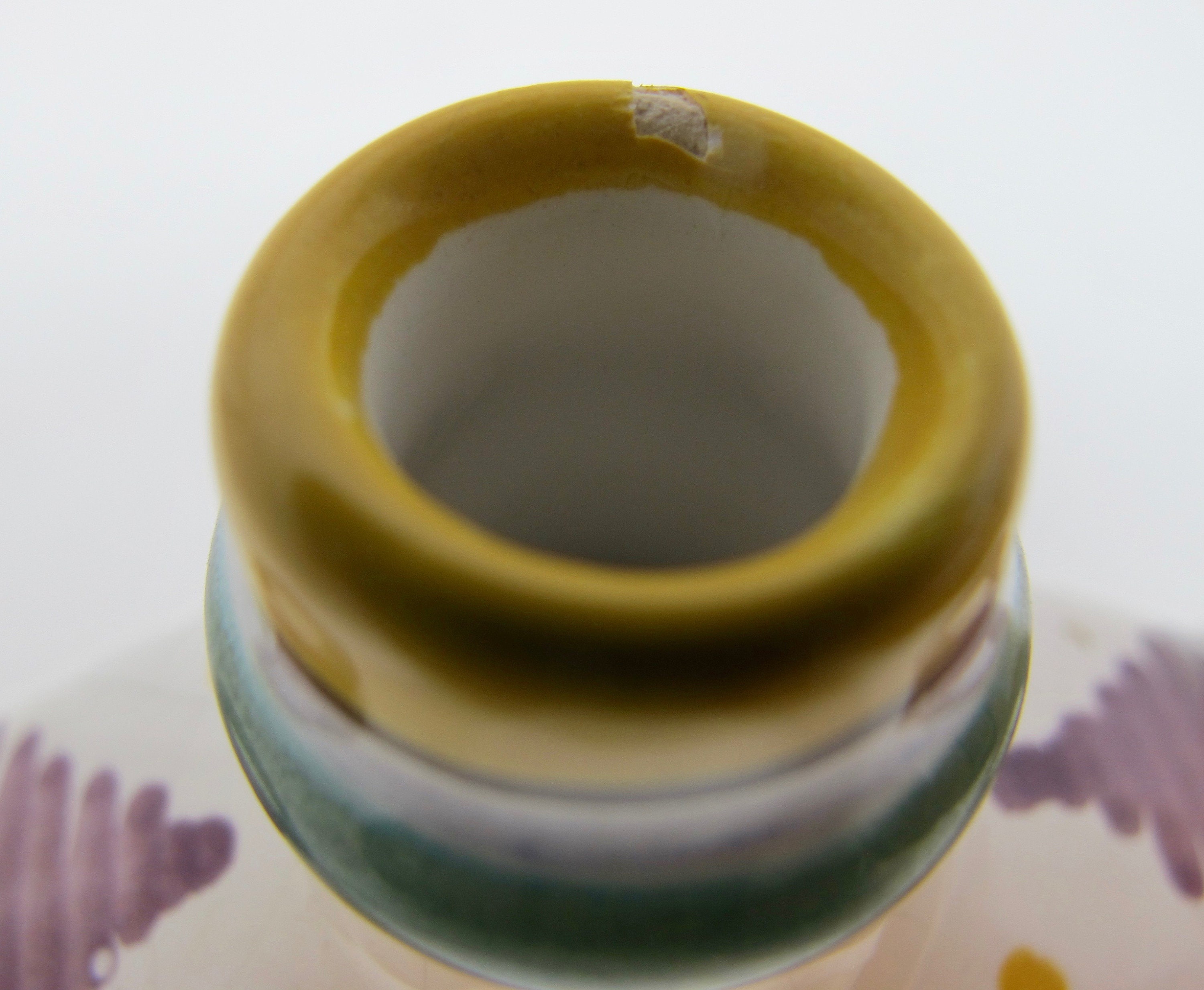 Mexican Pottery Ceramic Doughnut Bud Vase With Flower Design - Etsy
