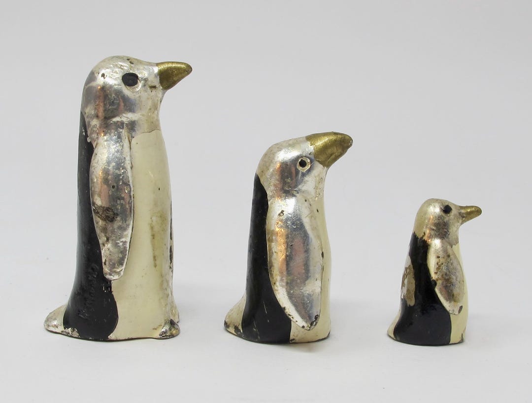 Peltro Italy Pewter Penguin Figurines set of 3 - Etsy