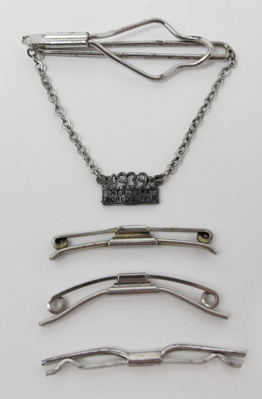 1939 New York World's Fair Tie & Collar Bar Set - Etsy