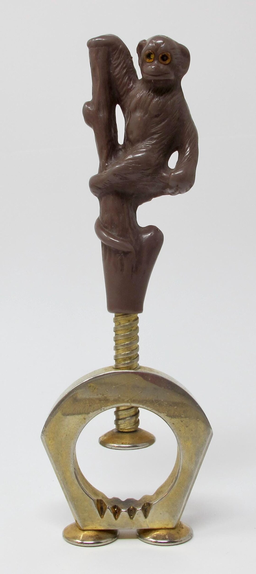 1960s Brass Screw Nutcracker With Plastic Monkey Figurine - Etsy