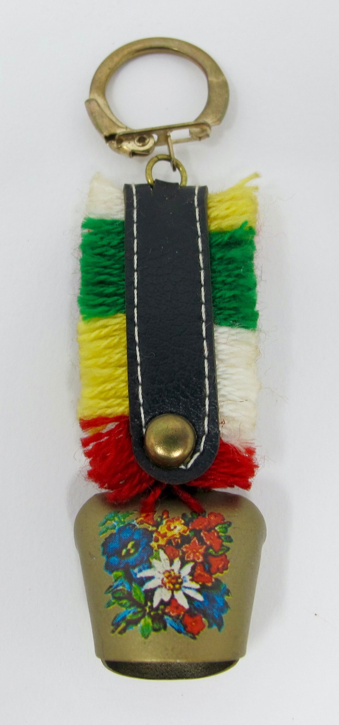 Bavaria Germany Edelweiss Mini Cow Bell Souvenir Keychain - Etsy