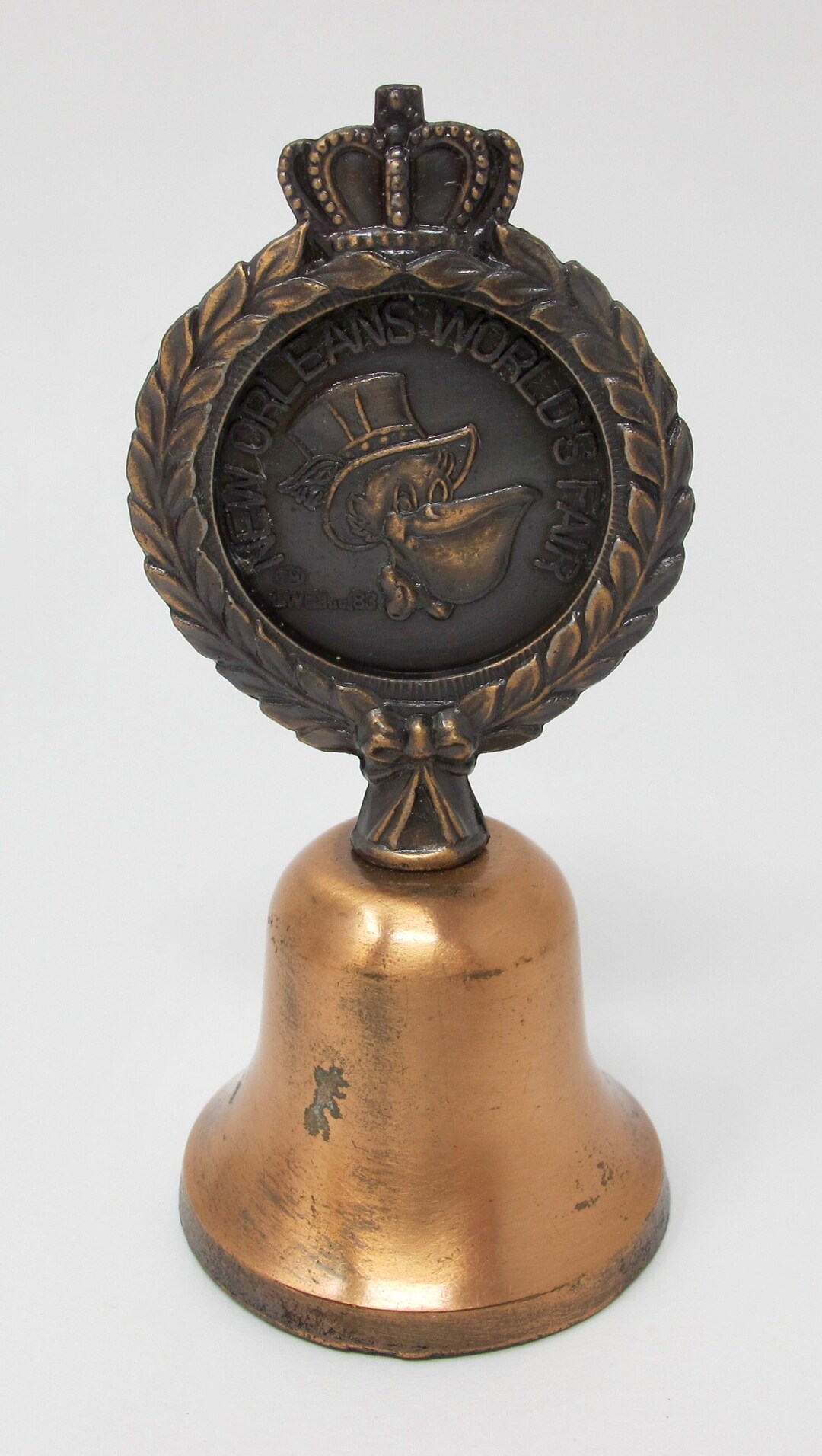 1984 New Orleans World's Fair Copper Bell With Seymour D. Fair Pelican ...