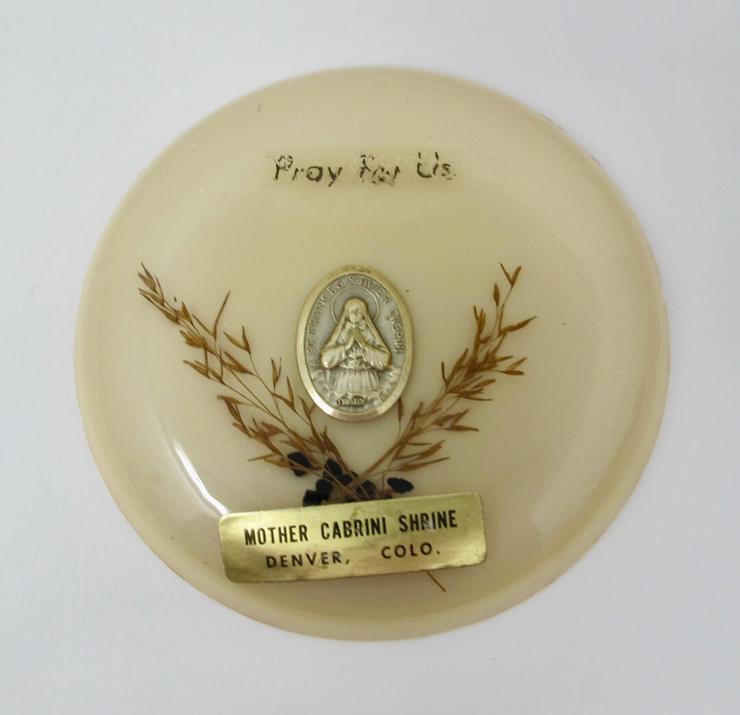 Mother Frances Xavier Cabrini Catholic Lucite Plaque With Third-class ...