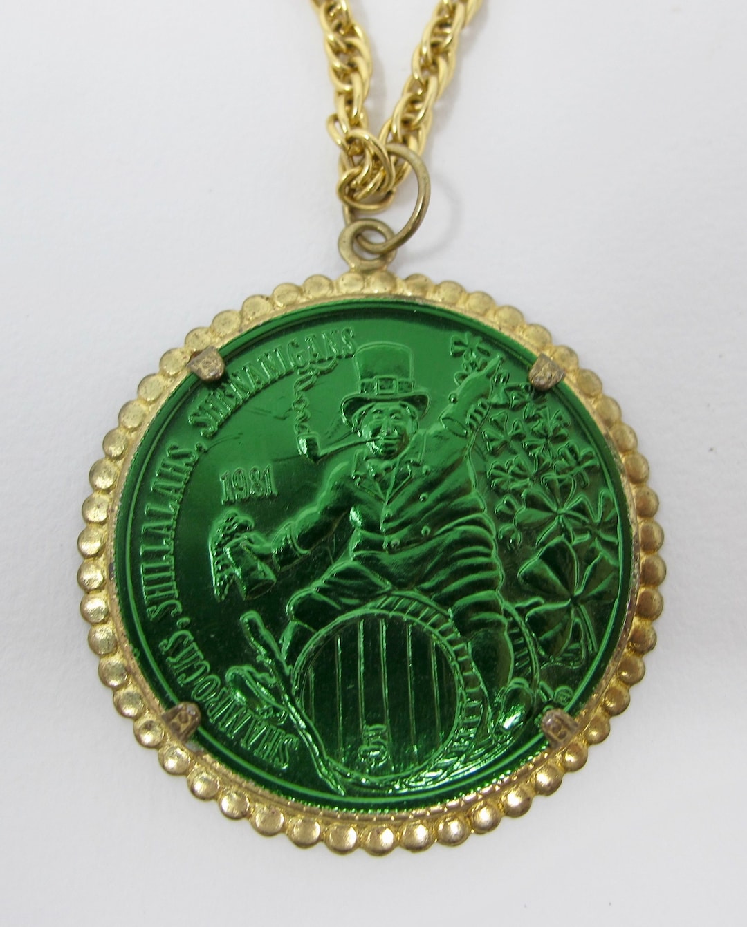 New Orleans St. Patrick's Day 1981 Doubloon Necklace - Etsy
