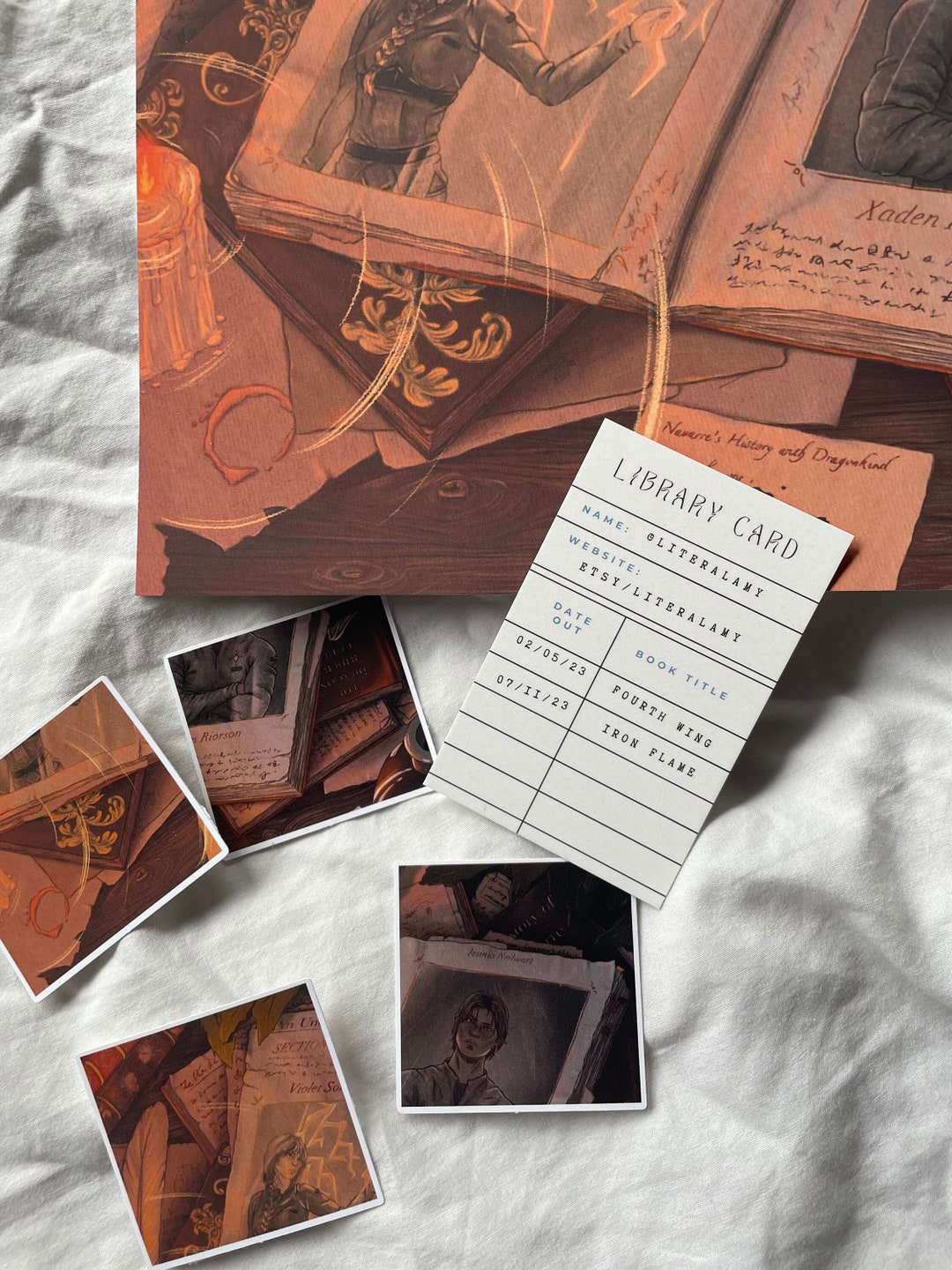 Iron Flame Stickers Official Art Fourth Wing Rebecca - Etsy