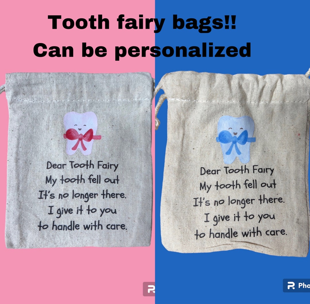Tooth Fairy Bags, Tooth Fairy Pouch, Personalized Tooth Fairy Bag - Etsy