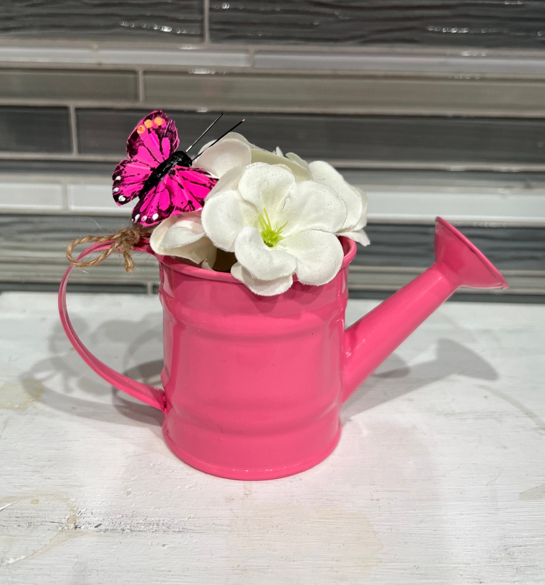 Mini Watering Can Mini Watering Pail Summer Tiered Tray - Etsy