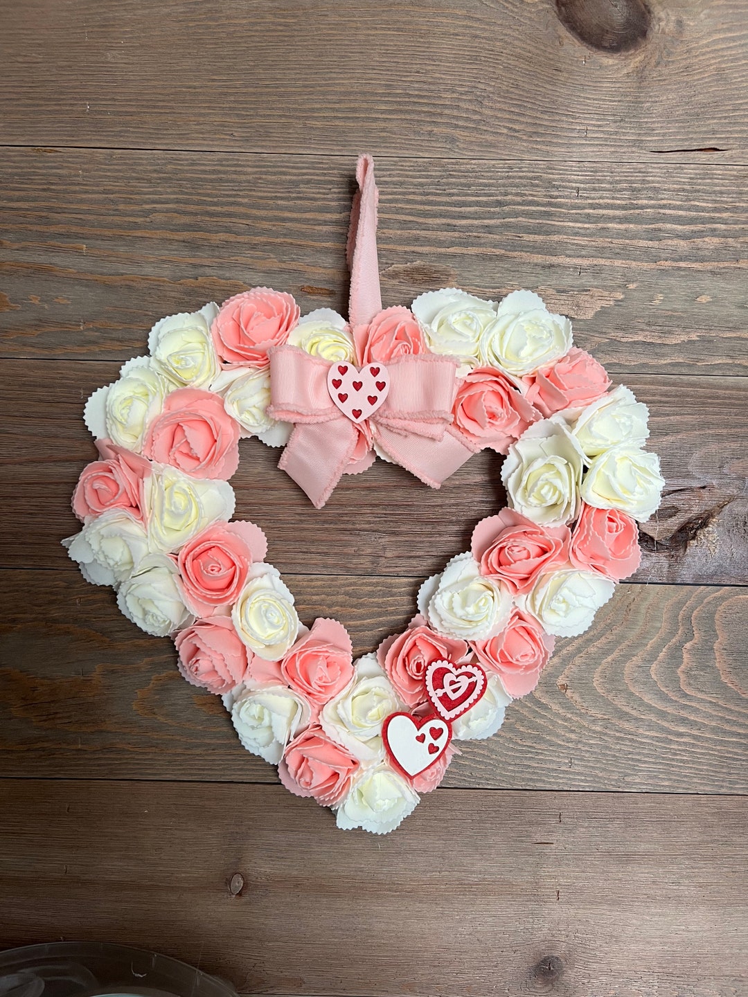 Heart Rose Wreath, Heart Rose Wreath for Wedding, Heart Wall Decor, - Etsy