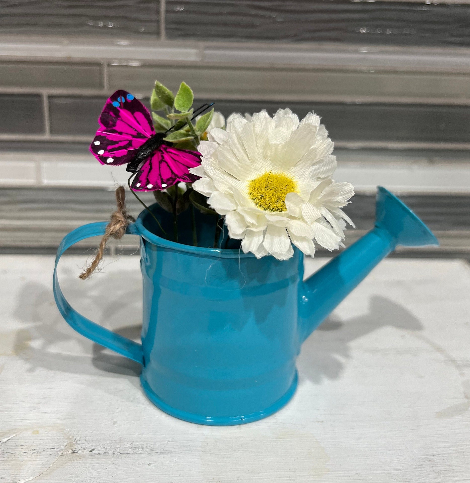 Mini Watering Can Mini Watering Pail Summer Tiered Tray - Etsy