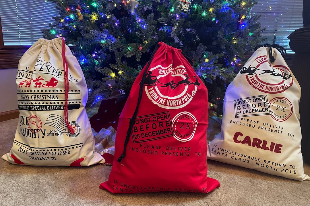 Large Santa Sacks, Christmas Santa Sacks, Christmas Gift Bag for Kids ...