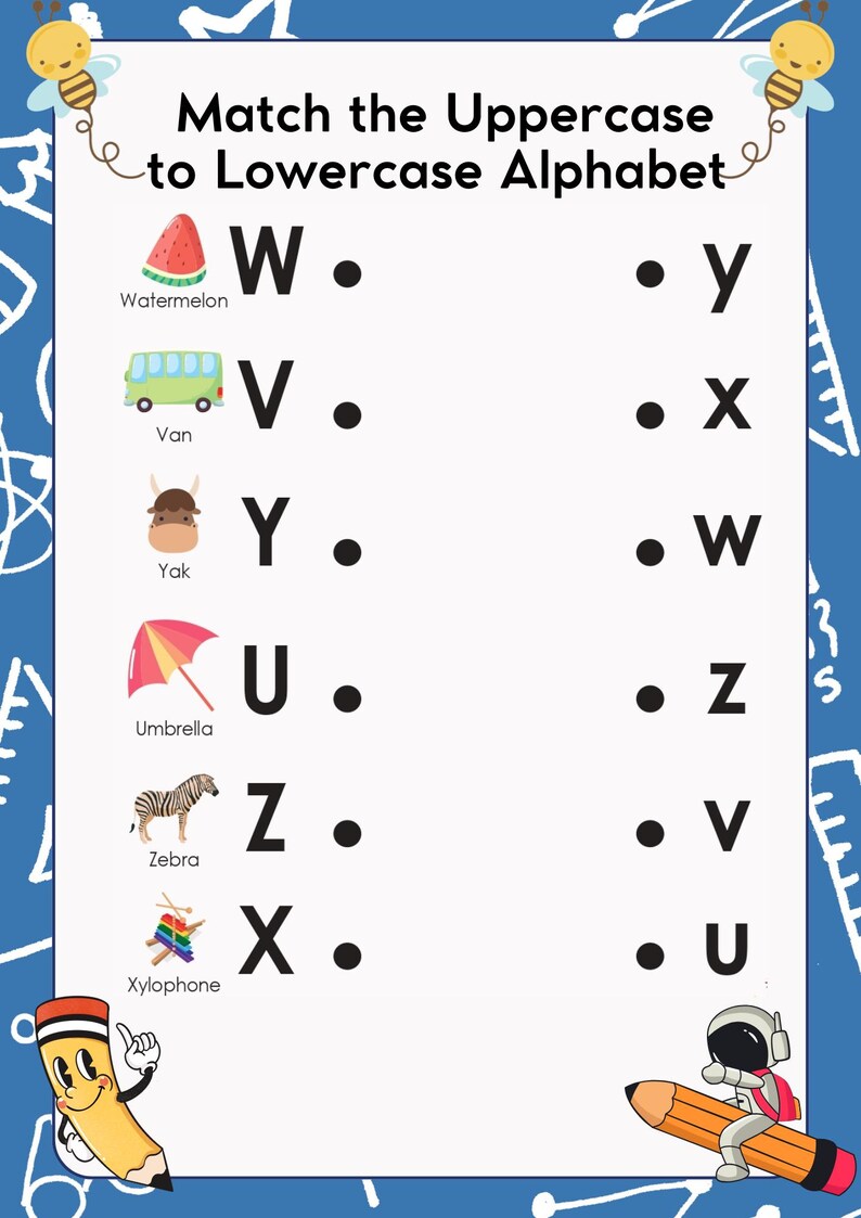 Alphabet Activity Kids Book Preschool Learning Bundle Printable ...