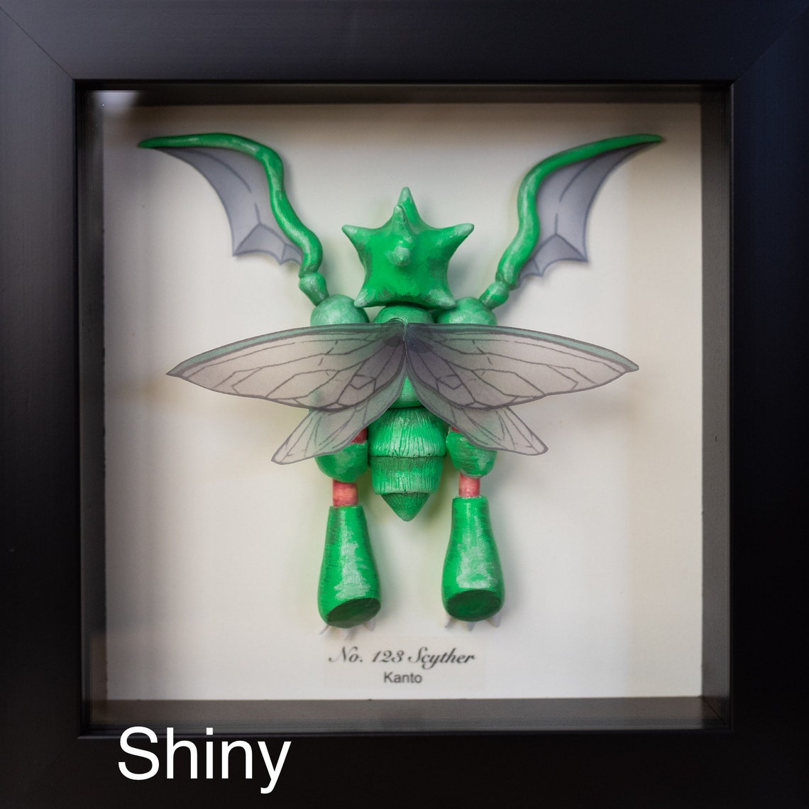 Scyther Pokemon Taxidermy Mantis Framed Wall Decor Oddities Curiosities ...