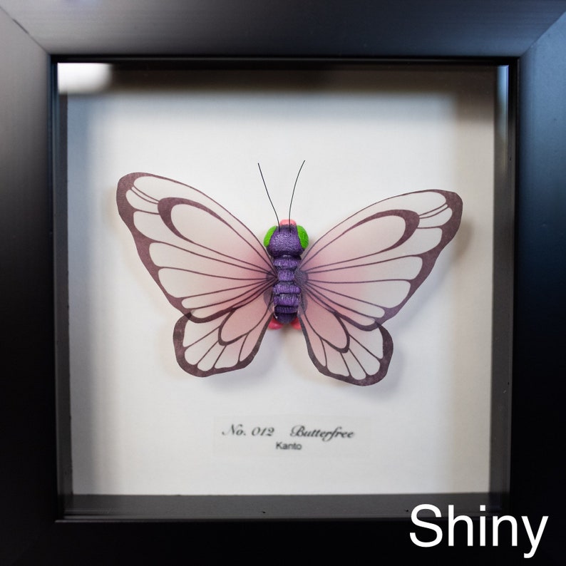 Butterfree Pokemon Taxidermy Butterfly Framed Wall Decor | Etsy