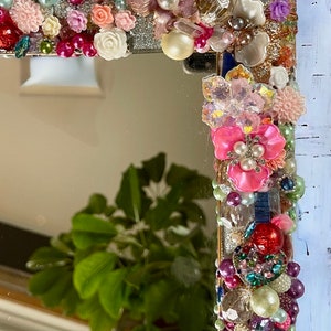 Sparkly and Pretty Hand Beaded Large Mirror - Etsy