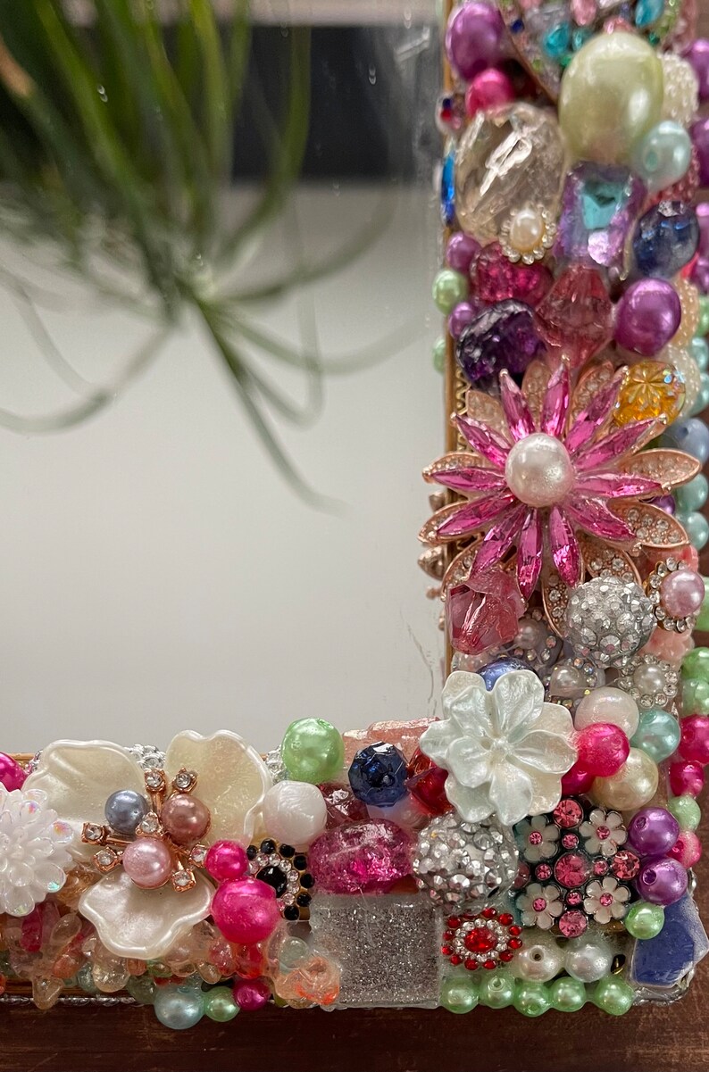 Sparkly and Pretty Hand Beaded Large Mirror - Etsy