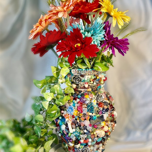 Beaded Vase - Etsy
