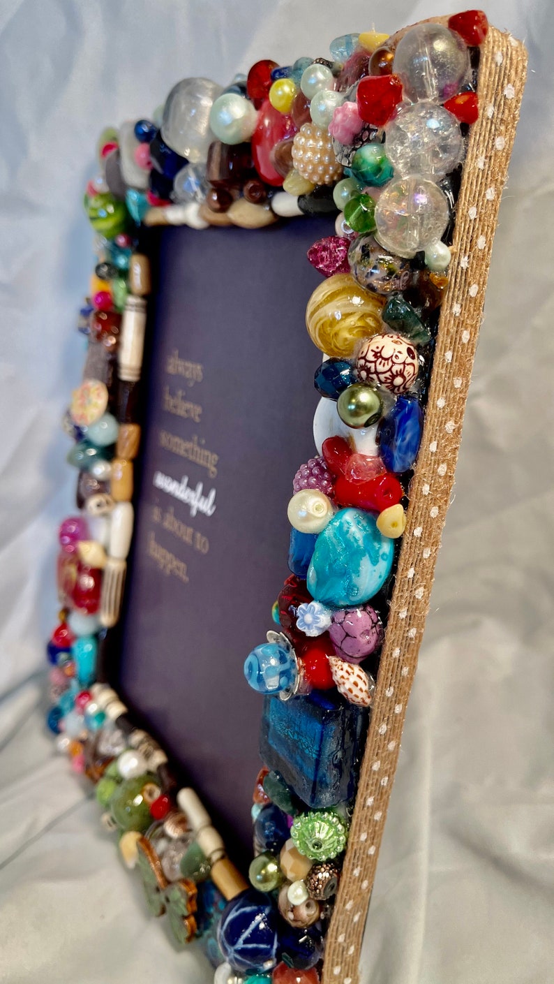 Hand Beaded Photo Frame - 5 X 7 - Etsy