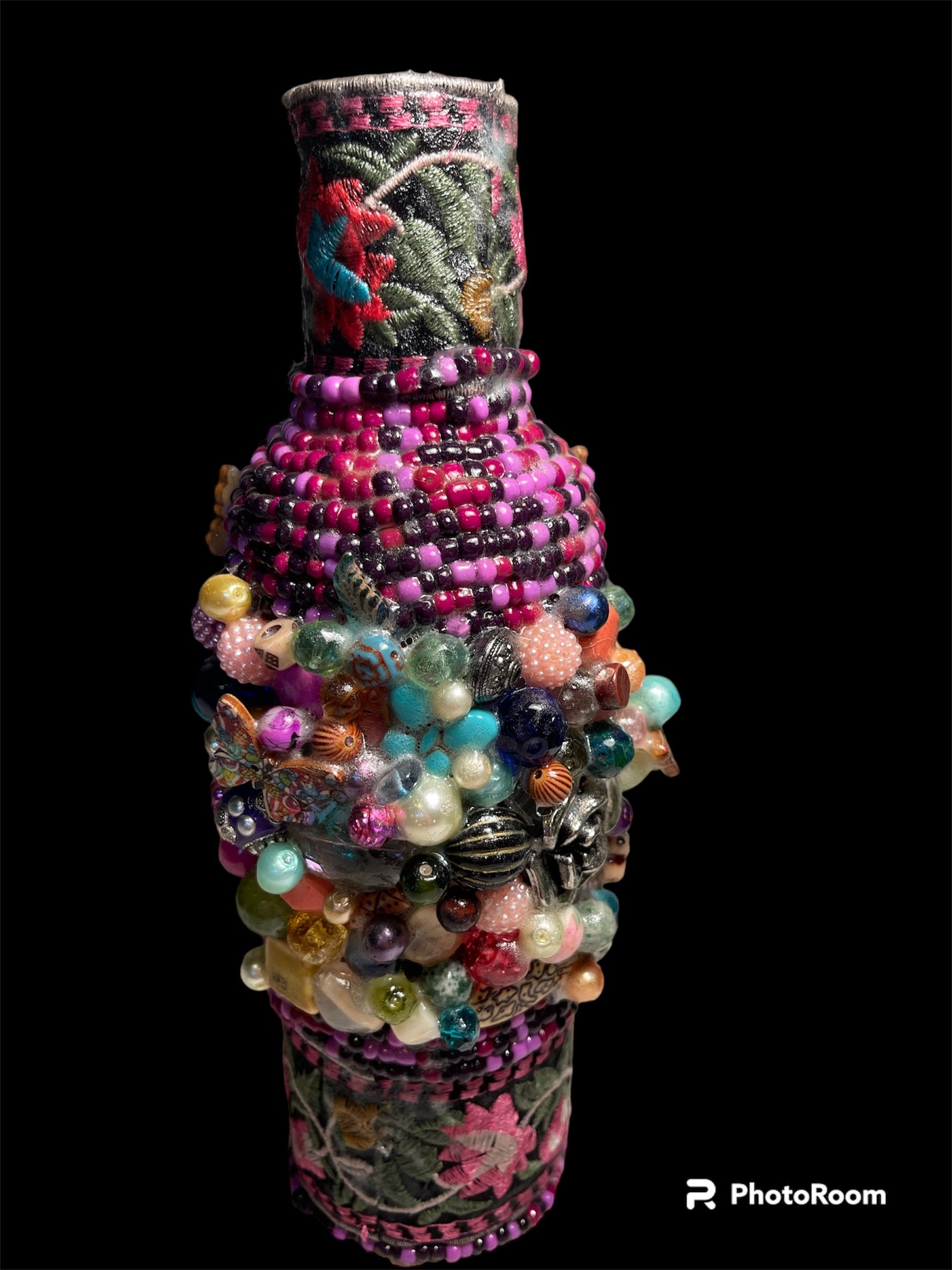 Hand Beaded Bohemian Vase - Etsy