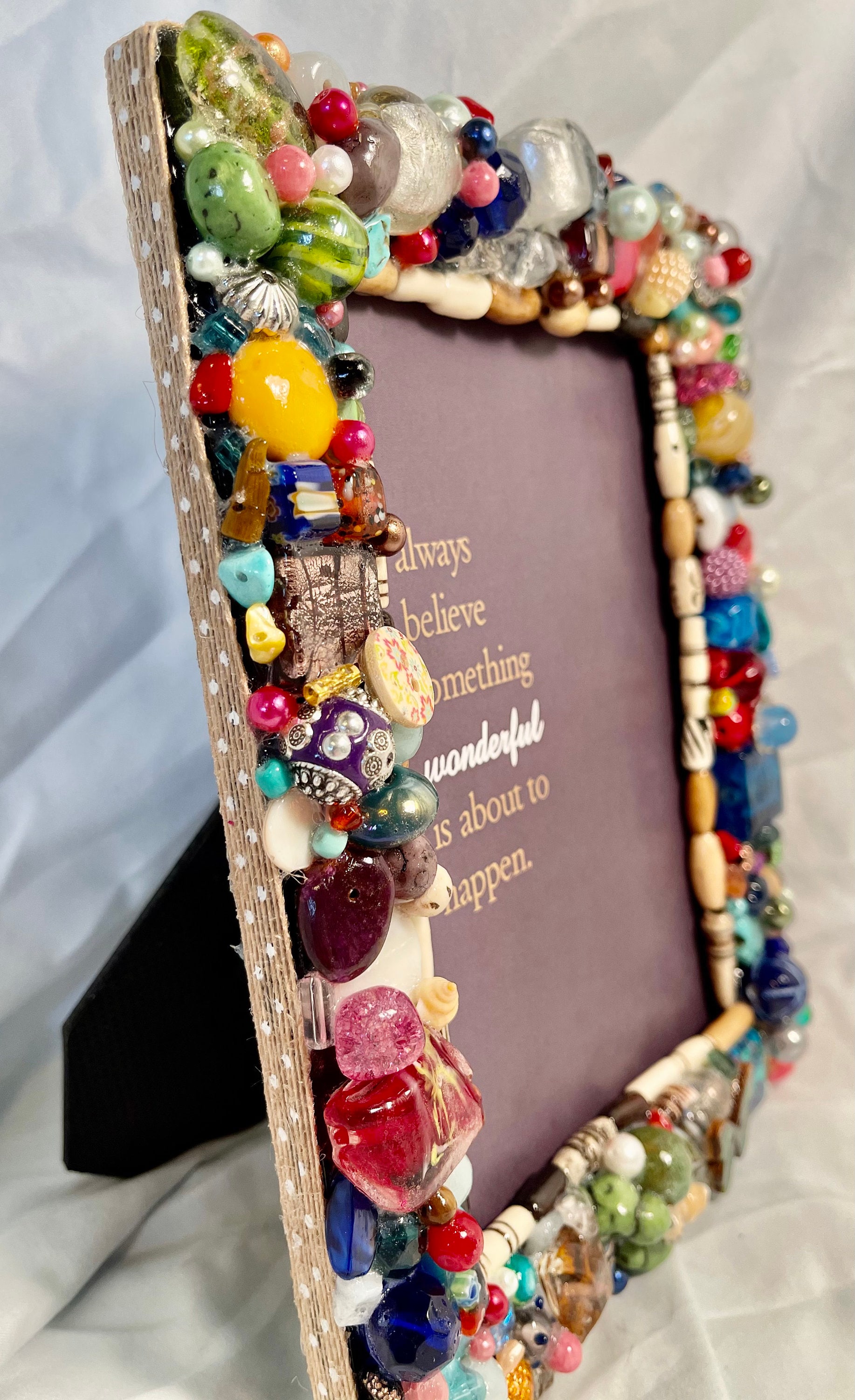 Hand Beaded Photo Frame - 5 X 7 - Etsy