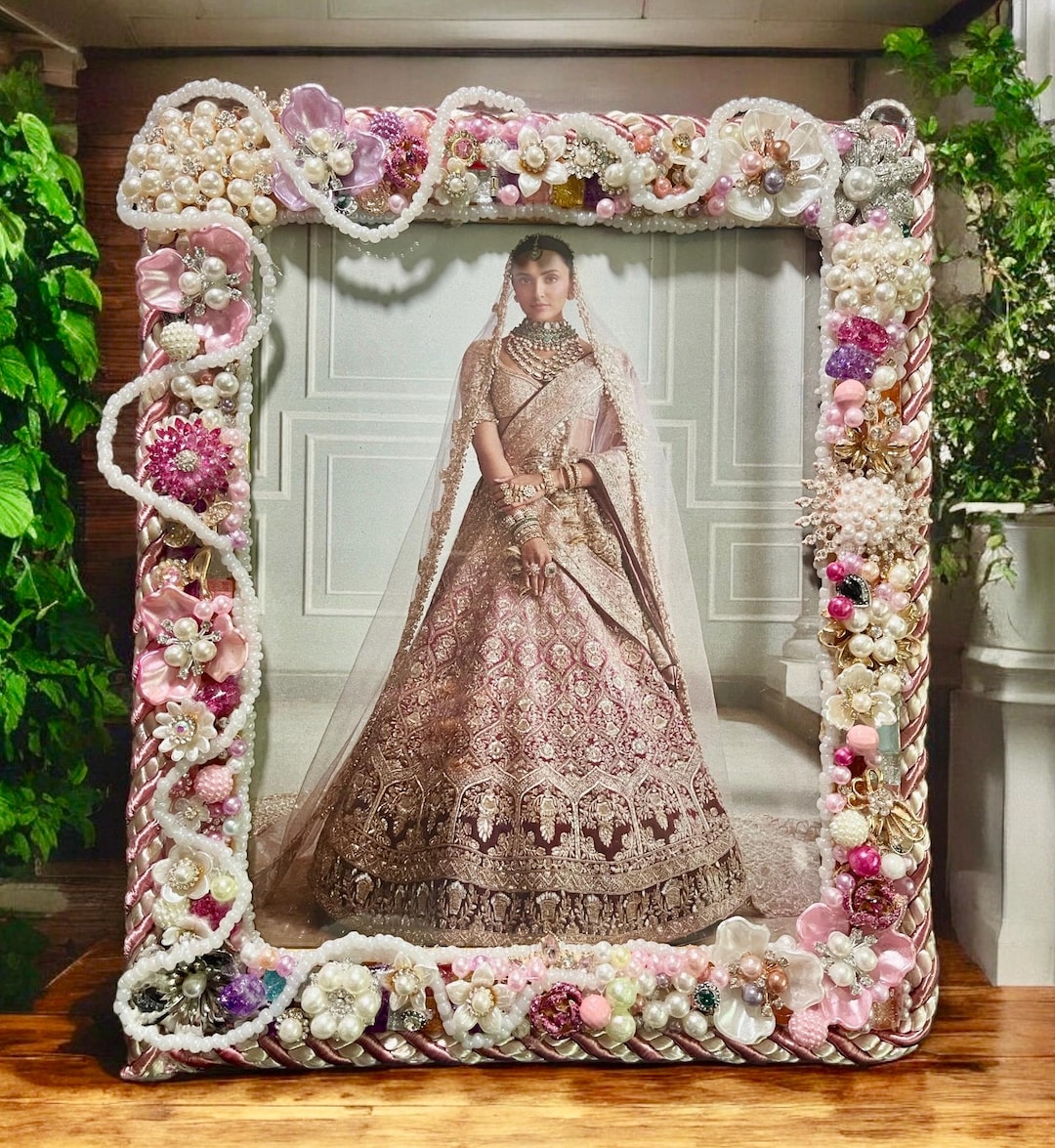 Pretty in Pink 8x10 Hand Embellished Photo Frame - Etsy