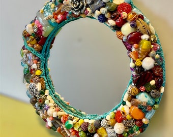 Beaded Mirror - Etsy