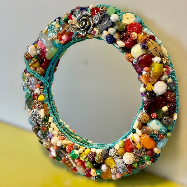Beaded Mirror - Etsy