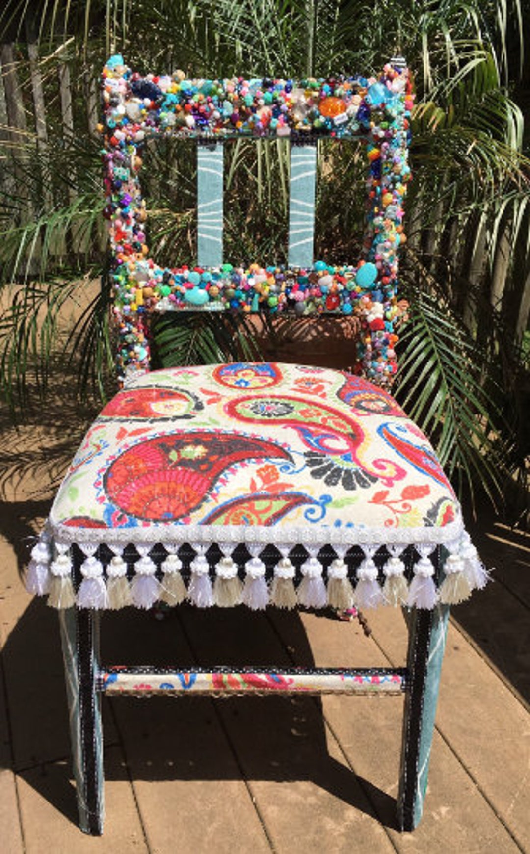 Funky Beaded Desk Chair - Etsy