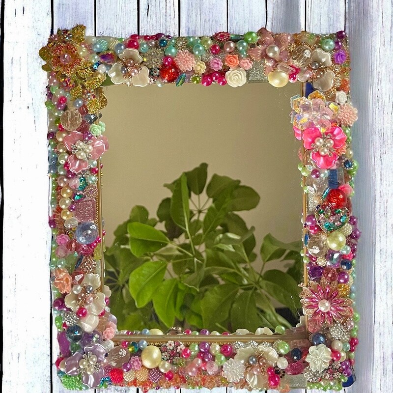 Beaded Mirror - Etsy