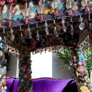 One of a Kind Hand Embellished Beaded Accent Table – Sculptural ...