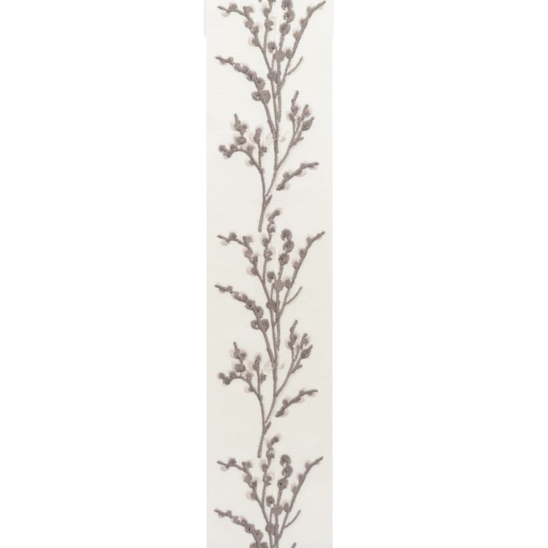 Laura Ashley Wide Border Floral Trim. Pussy Willow Natural. Leading ...