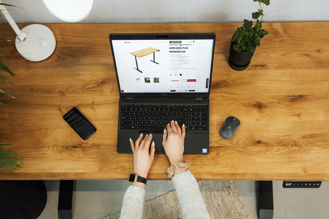 Oak Standing Desk Sit Stand Desk Adjustable Office Desk Sitting ...
