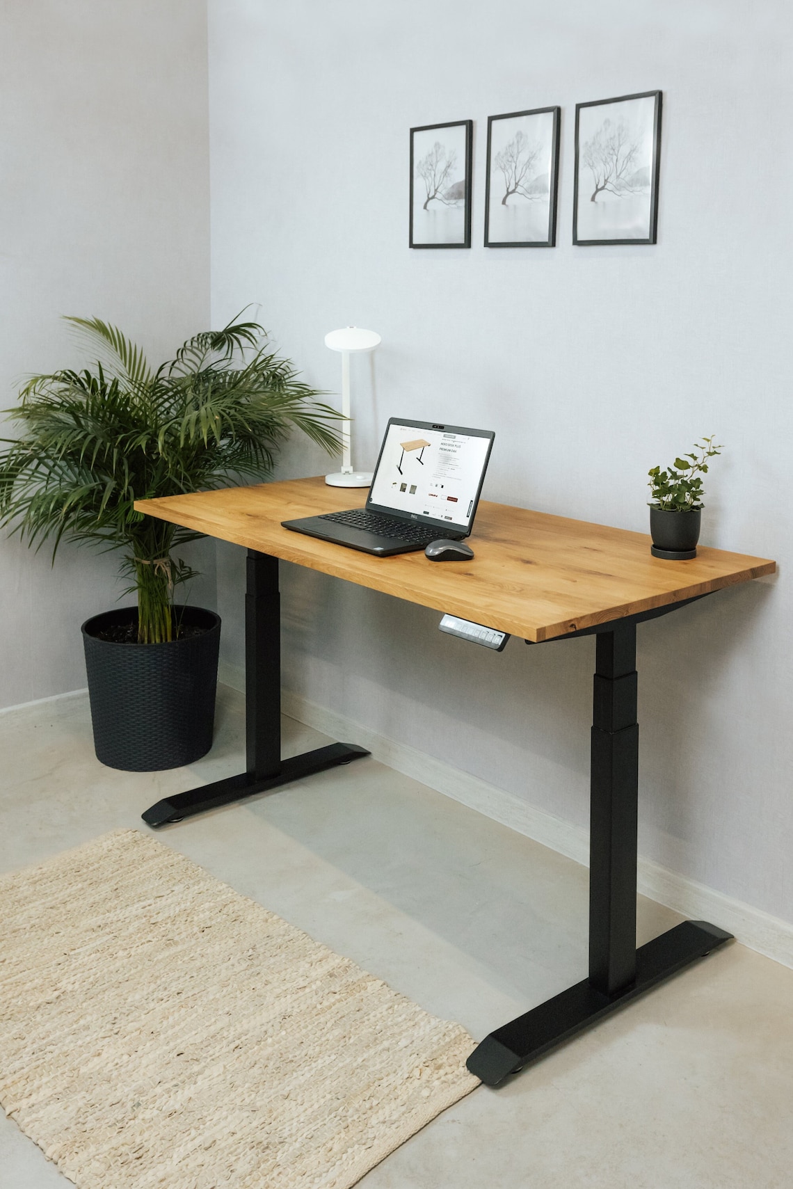 Oak Standing Desk Sit Stand Desk Adjustable Office Desk Sitting ...