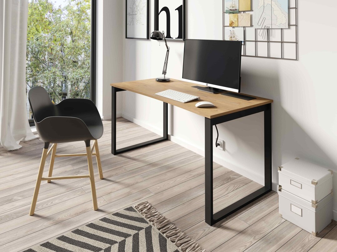 Computer Desk With U Frame Legs, Office Desk With Solid Frame, Work ...