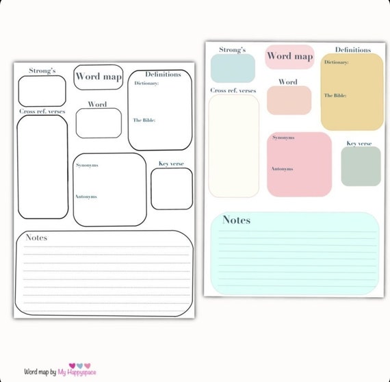 Word Map Printable - Etsy