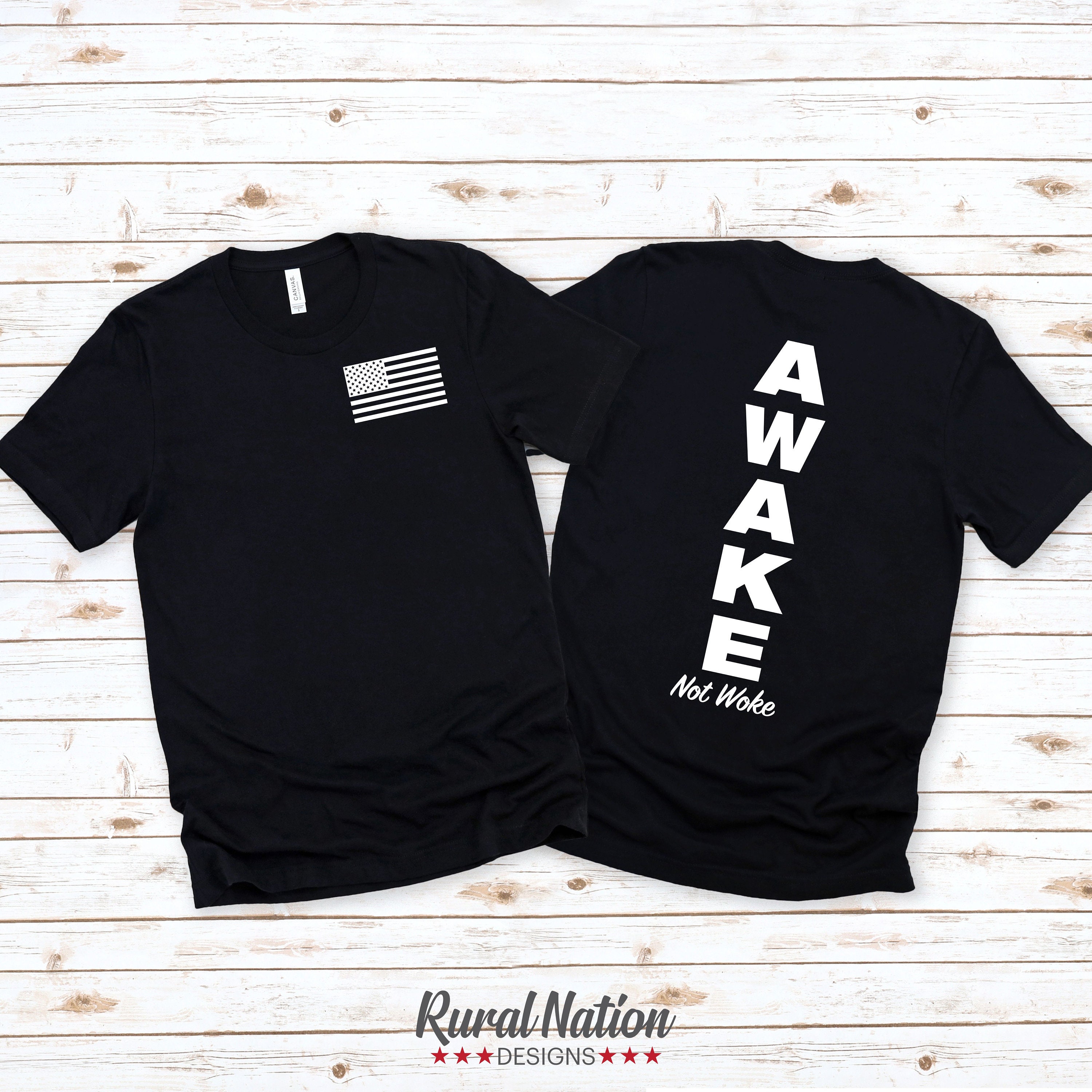 Awake Not Woke T-shirt We the People Anti Woke Shirt Go - Etsy