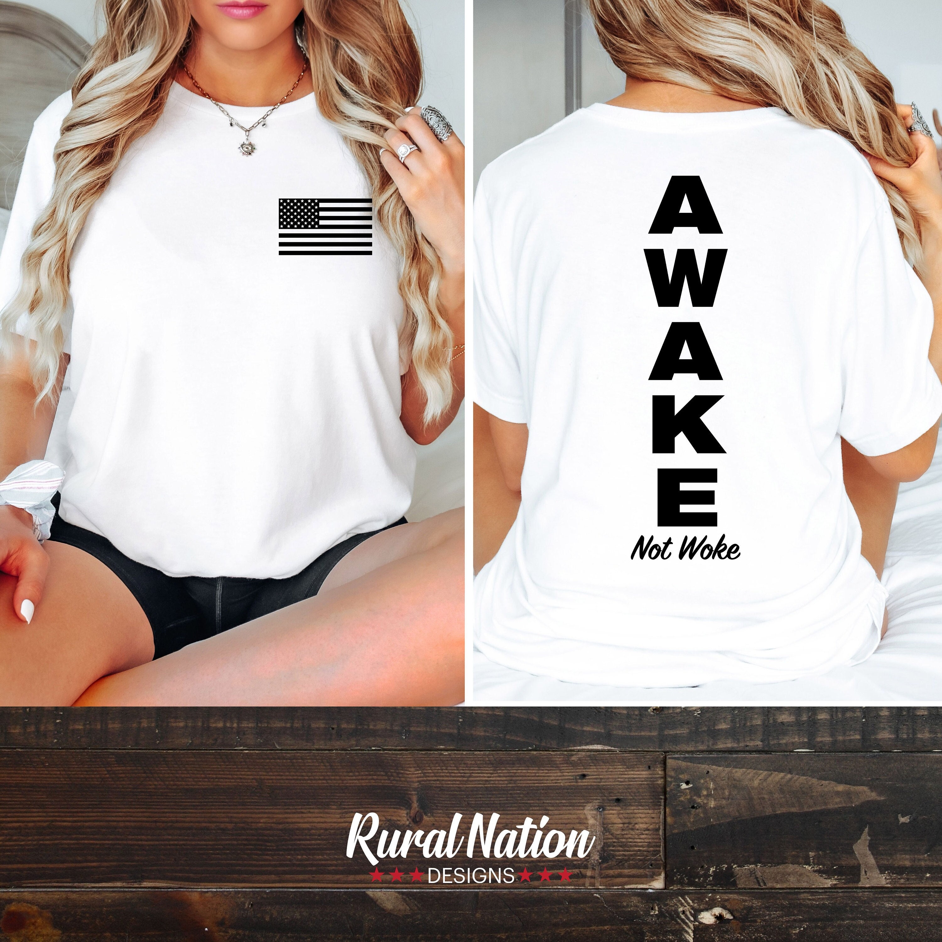 Awake Not Woke T-shirt We the People Anti Woke Shirt Go - Etsy